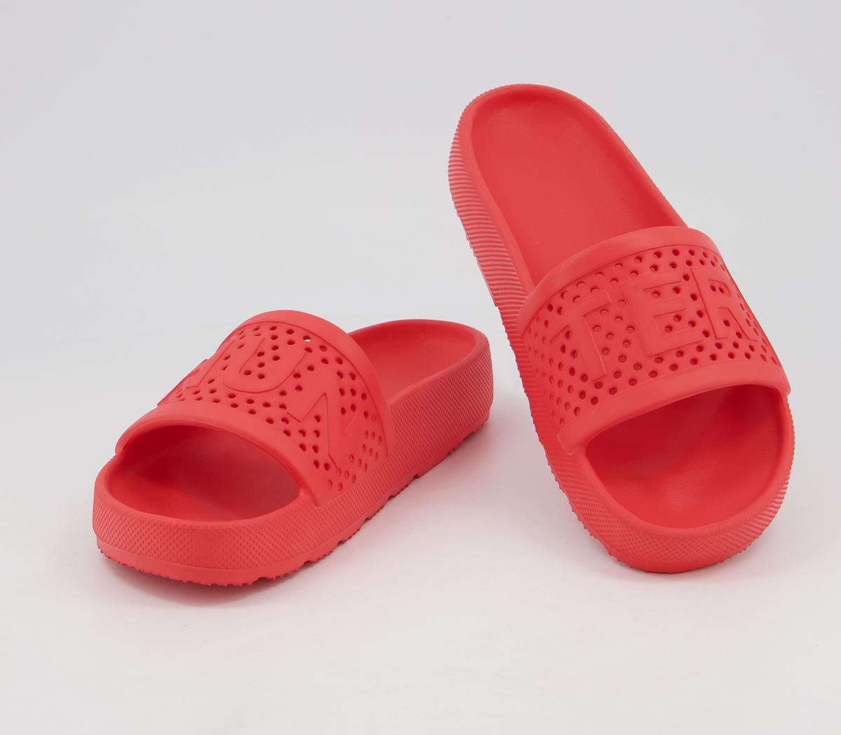 Hunter Original Lightweight Moulded Slides Red - Women’s Sandals