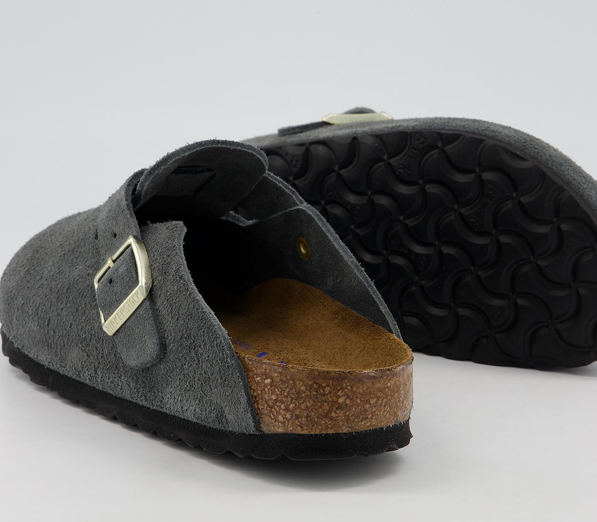 BIRKENSTOCK Boston Clogs Dark Grey - Flat Shoes for Women