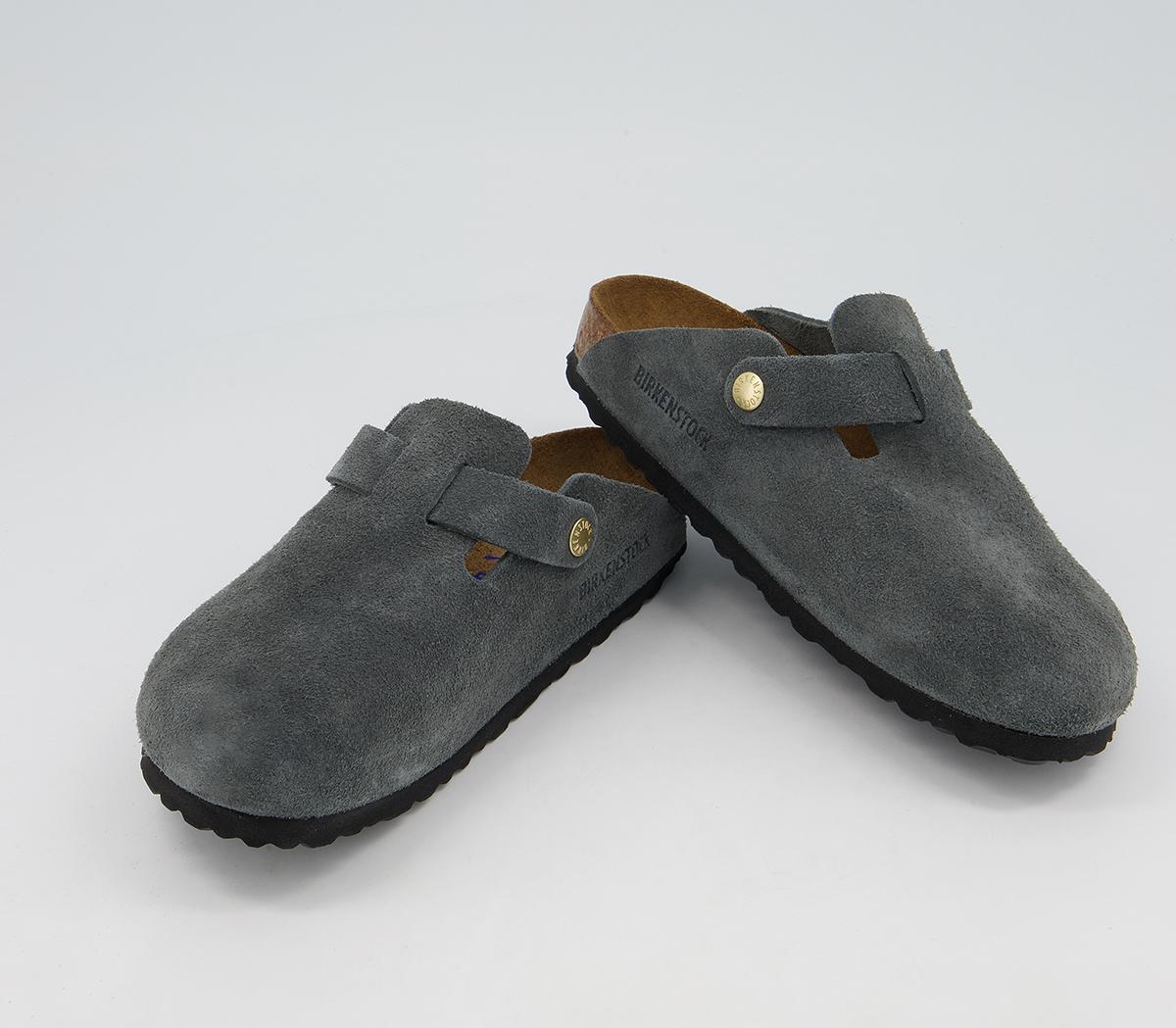BIRKENSTOCK Boston Clogs Dark Grey - Flat Shoes for Women