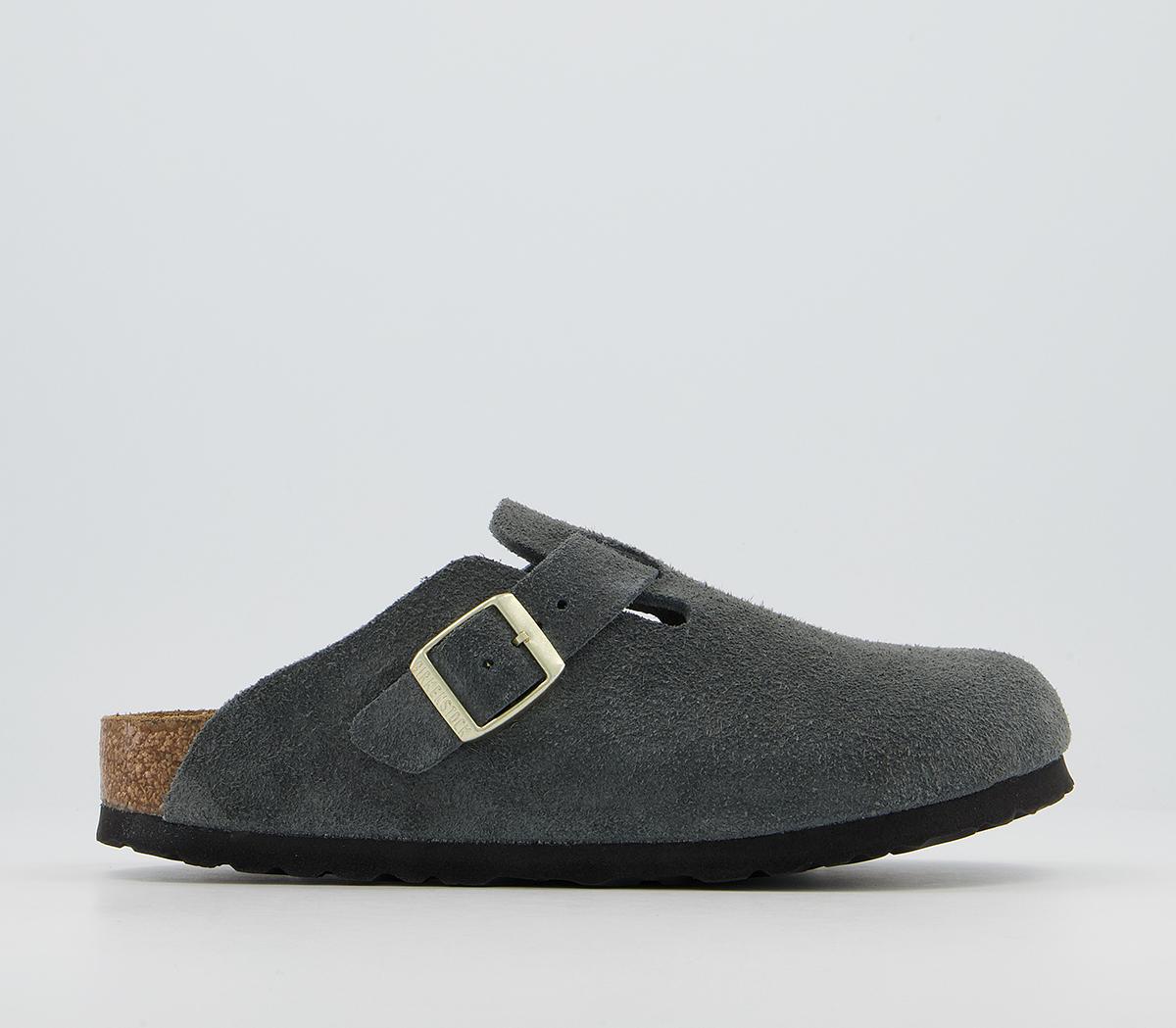 BIRKENSTOCK Boston Clogs Dark Grey - Flat Shoes for Women
