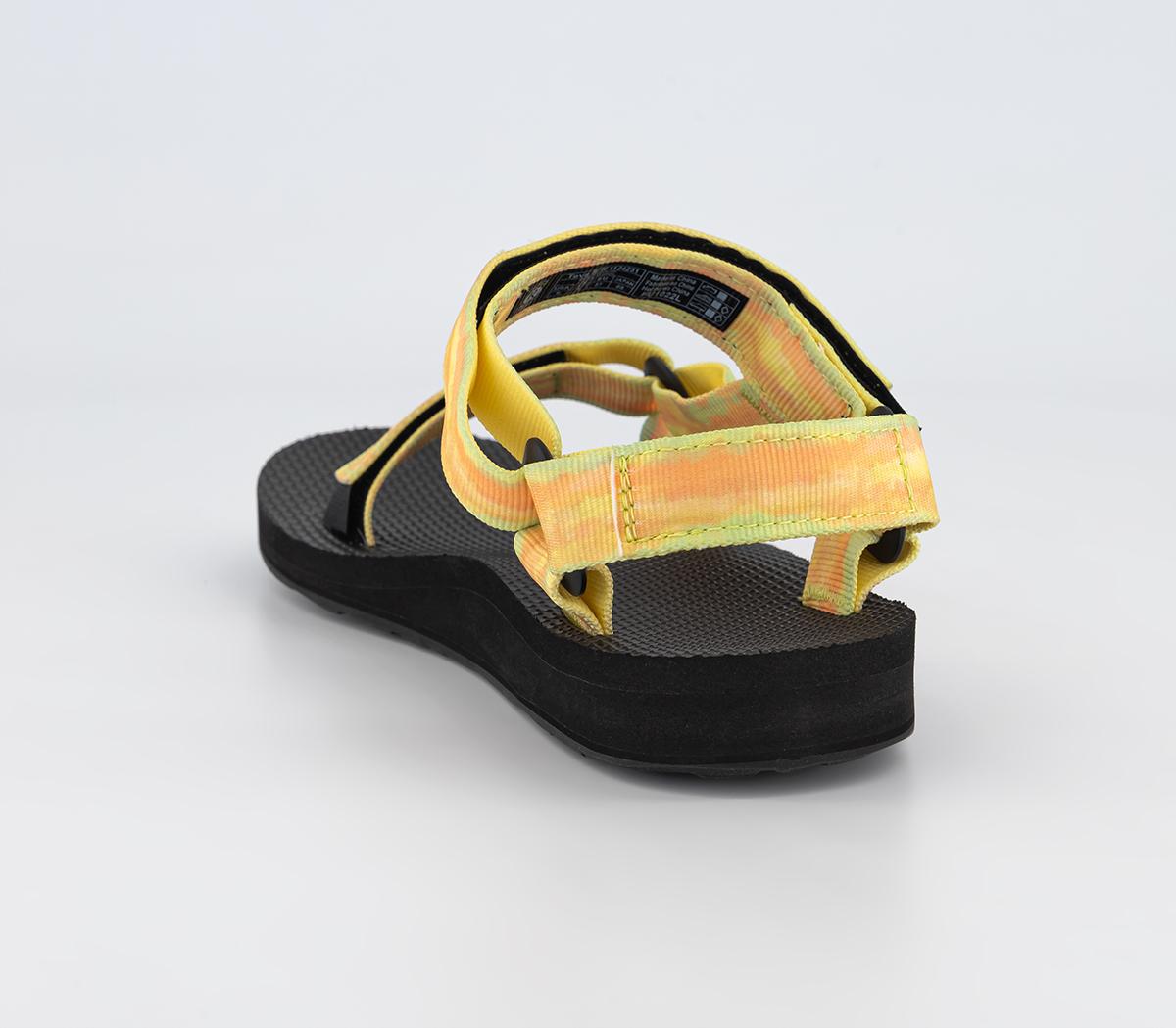 Teva Original Universal Tie Dye Sandals Sorbet Yellow - Women’s Sandals