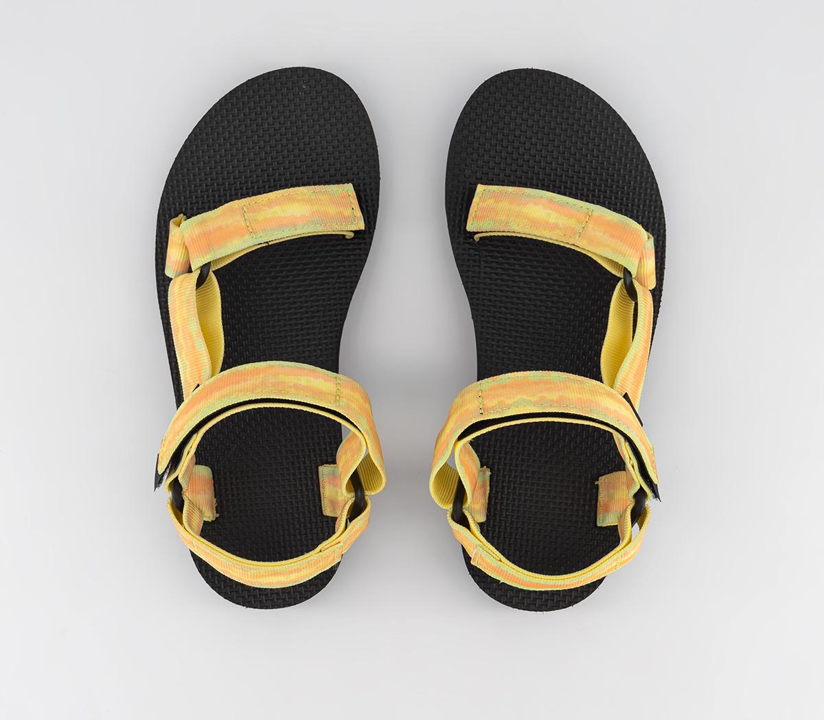 Teva Original Universal Tie Dye Sandals Sorbet Yellow - Women’s Sandals