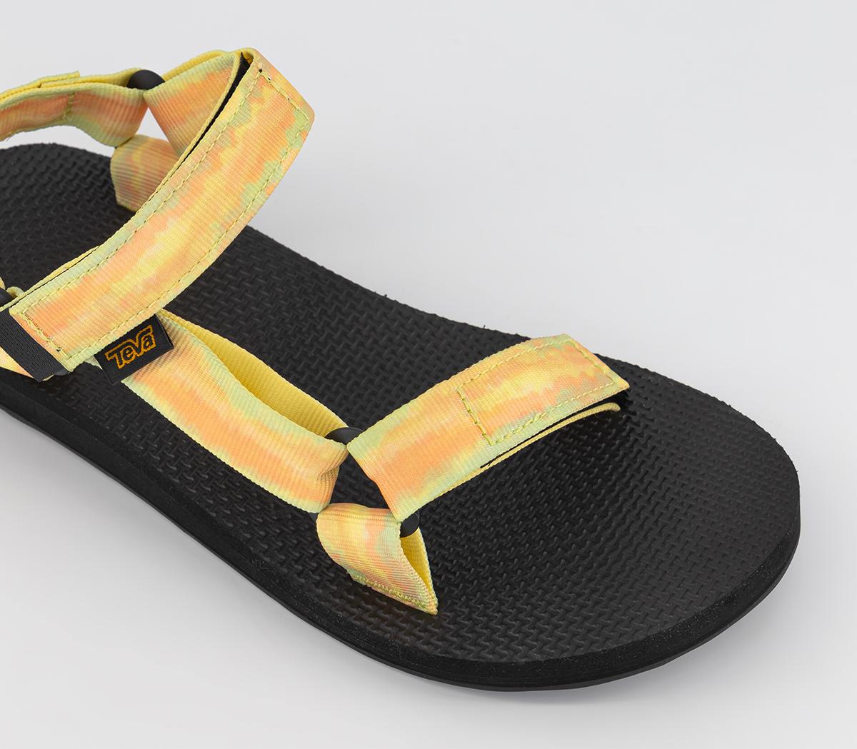 Teva Original Universal Tie Dye Sandals Sorbet Yellow - Women’s Sandals