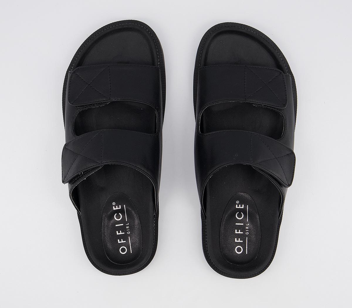 OFFICE Spark Double Strap Footbed Sandals Black - Women’s Sandals