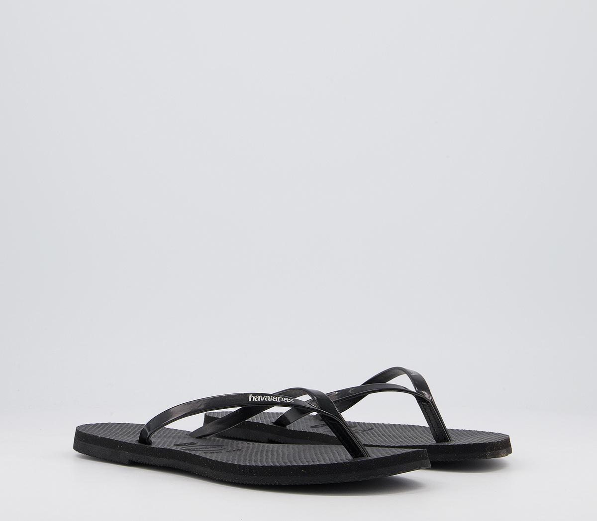 Havaianas You Metallic Flip Flops Black - Women’s Sandals