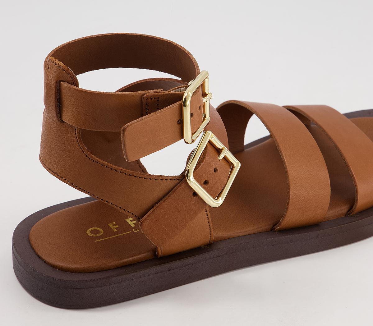 OFFICE Salvage Gladiator Sandals Tan Leather - Women’s Sandals
