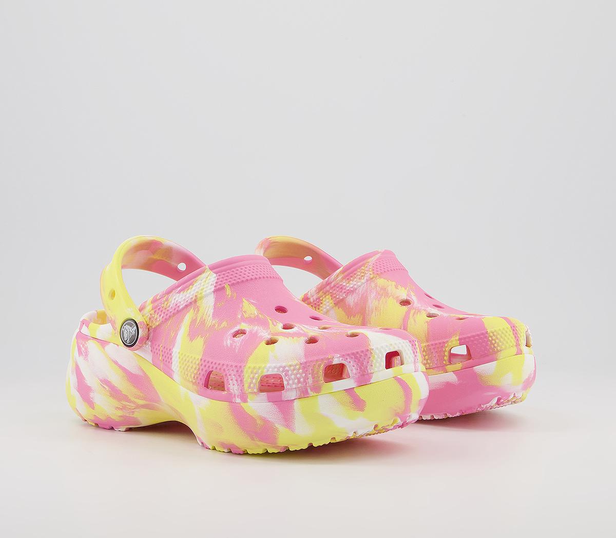 Crocs Platform Clogs Pink Lemonade Multi - Pastel Trainers & Shoes