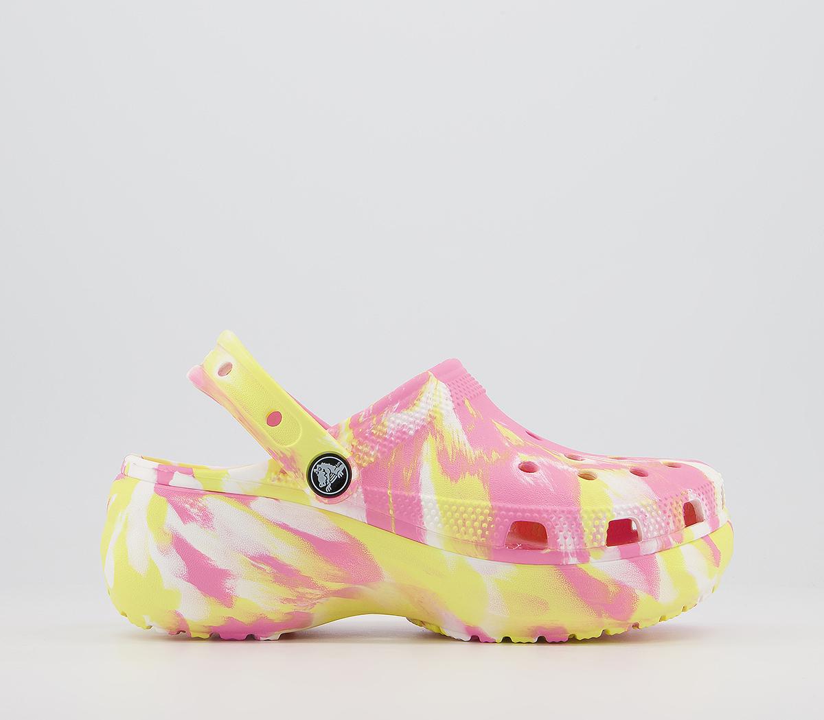 Crocs Platform Clogs Pink Lemonade Multi - Pastel Trainers & Shoes