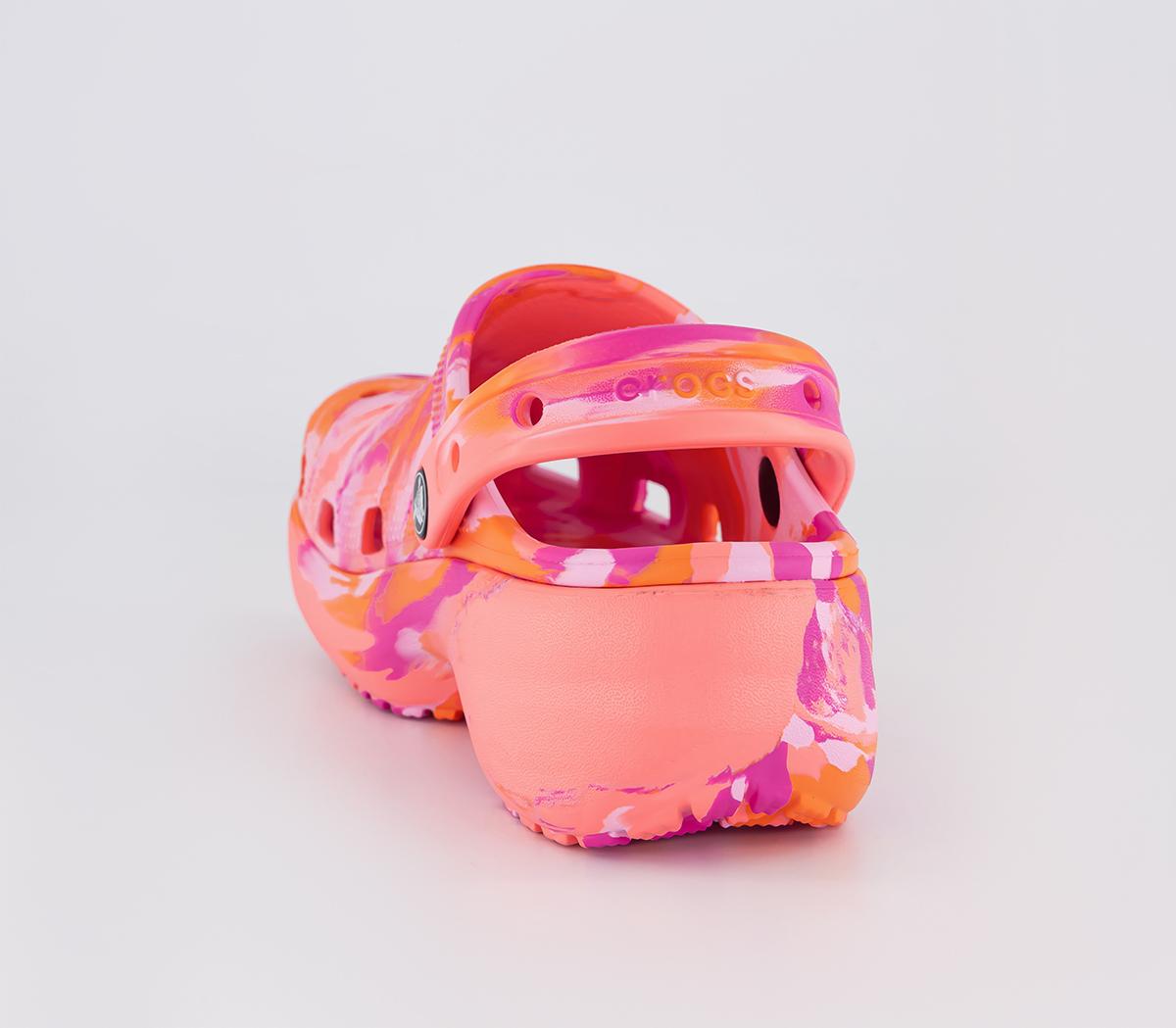 Crocs Platform Clogs Guava Multi - Women’s Sandals