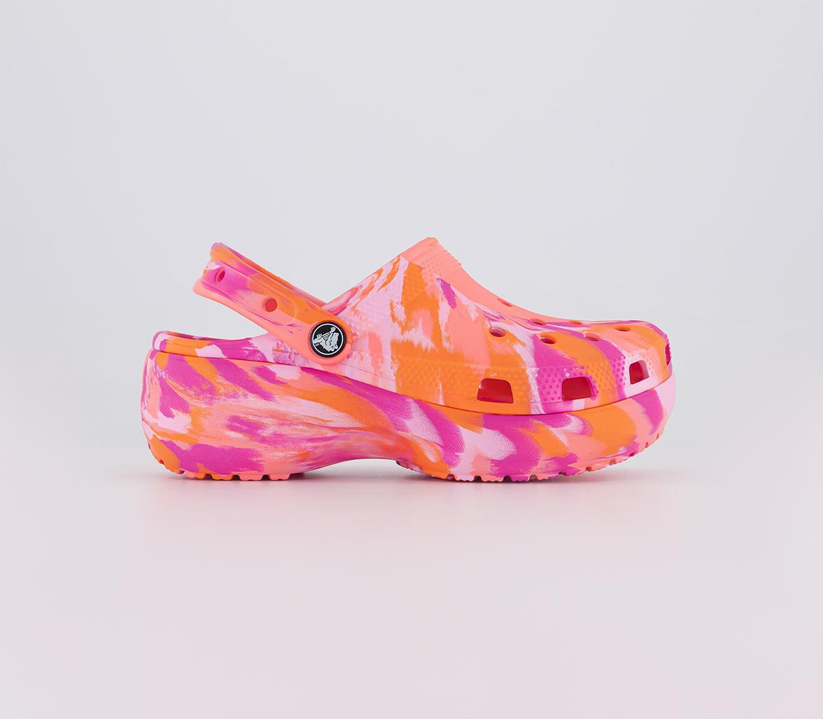 Crocs Platform Clogs Guava Multi - Women’s Sandals