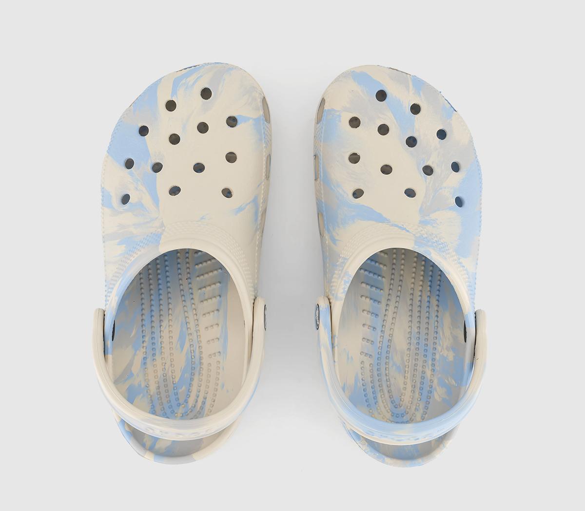 Crocs Classic Clogs Marbled Blue Calcite Multi - Flat Shoes for Women