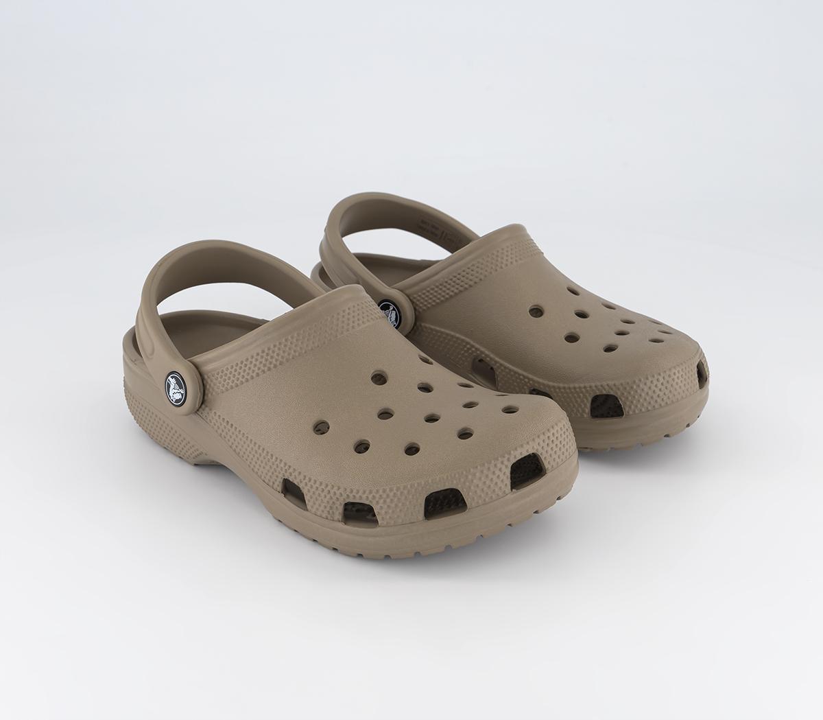 Crocs Classic Clogs Khaki - Flat Shoes for Women