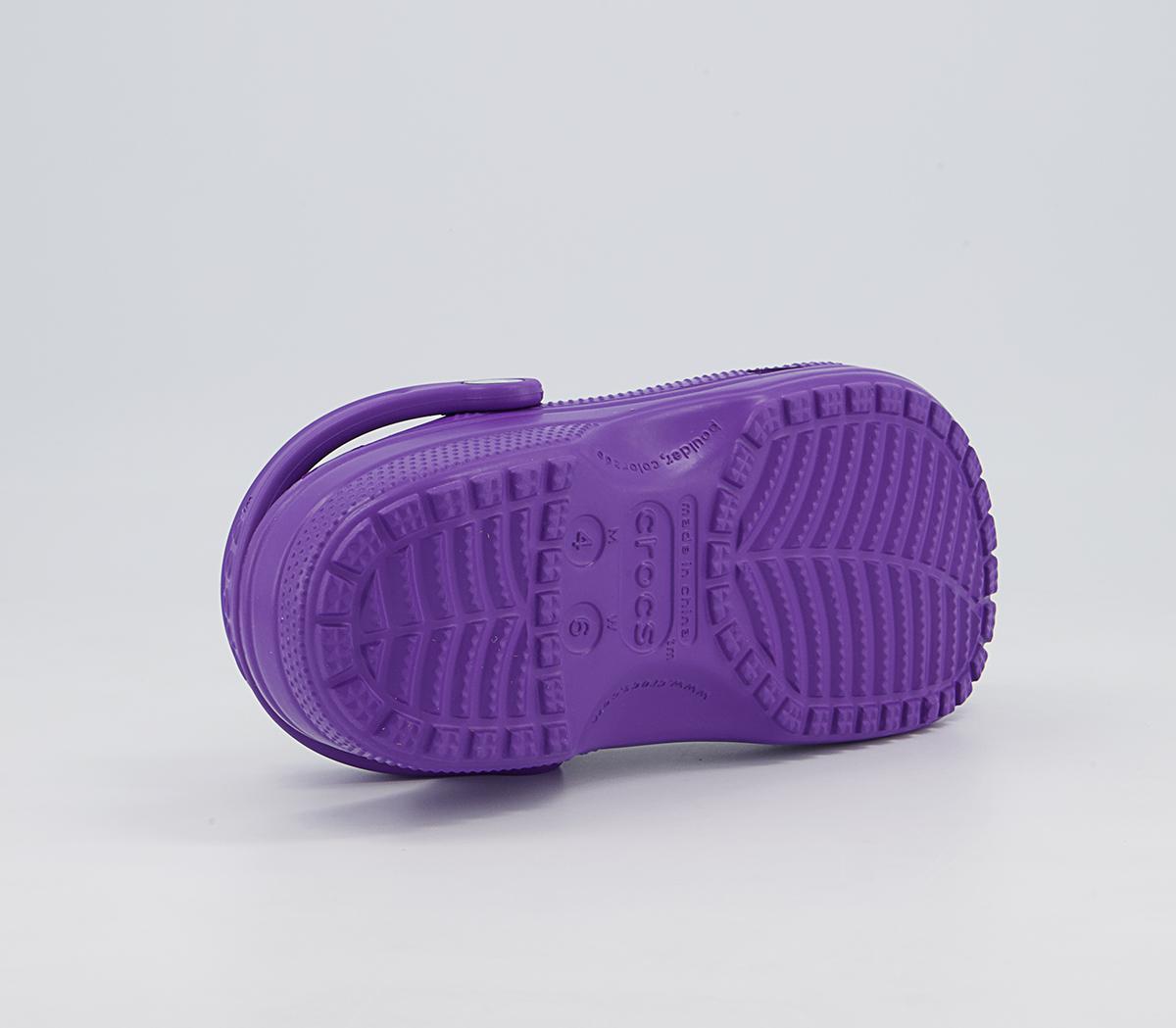 Crocs Classic Clogs Neon Purple - Flat Shoes for Women