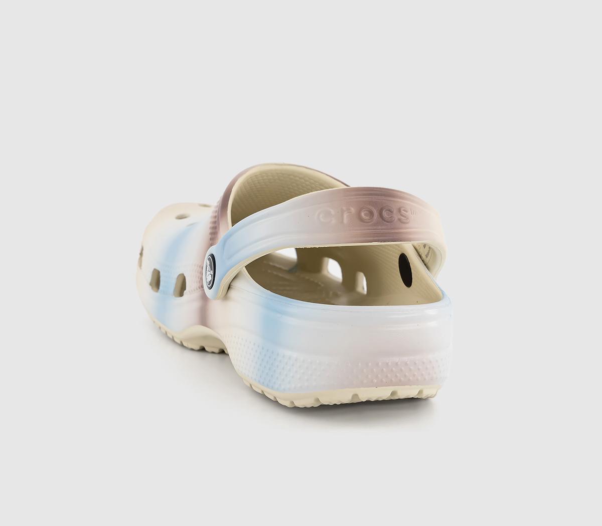 Crocs Classic Clogs Dip Dye Bone Multi - Flat Shoes for Women