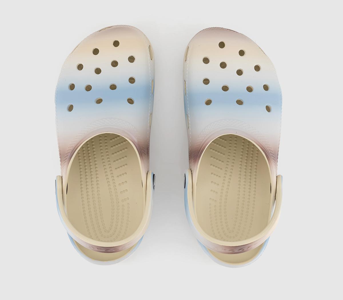 Crocs Classic Clogs Dip Dye Bone Multi - Flat Shoes for Women