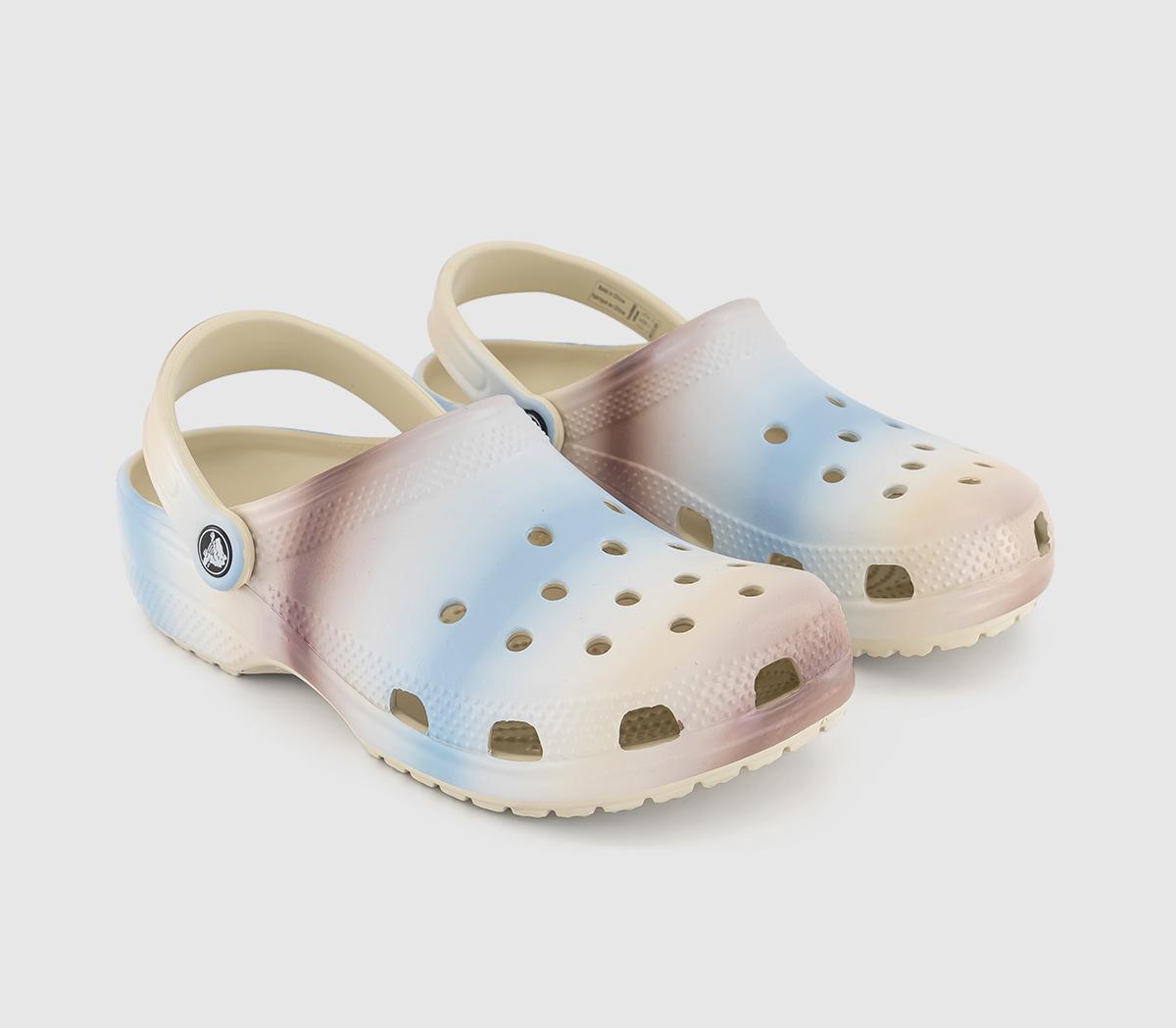 Crocs Classic Clogs Dip Dye Bone Multi - Flat Shoes for Women