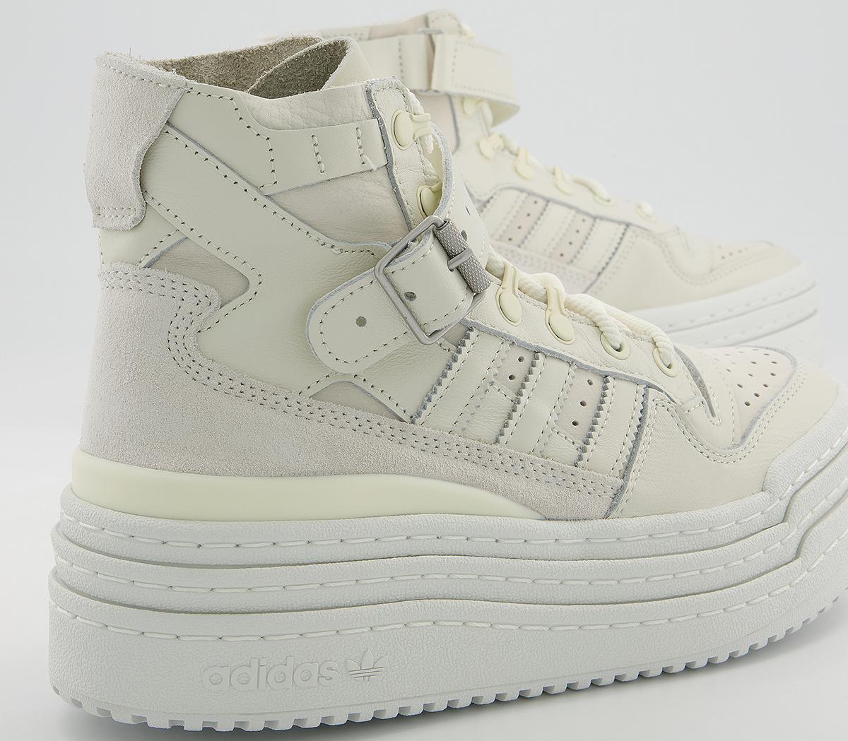 adidas Consortium Triple Platform Hi Trainers Off White Cream White ...