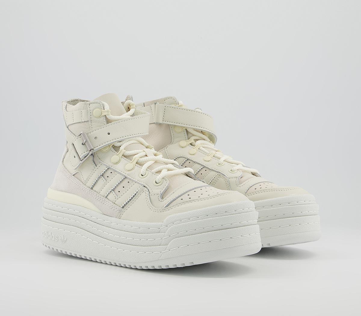 adidas Consortium Triple Platform Hi Trainers Off White Cream White ...