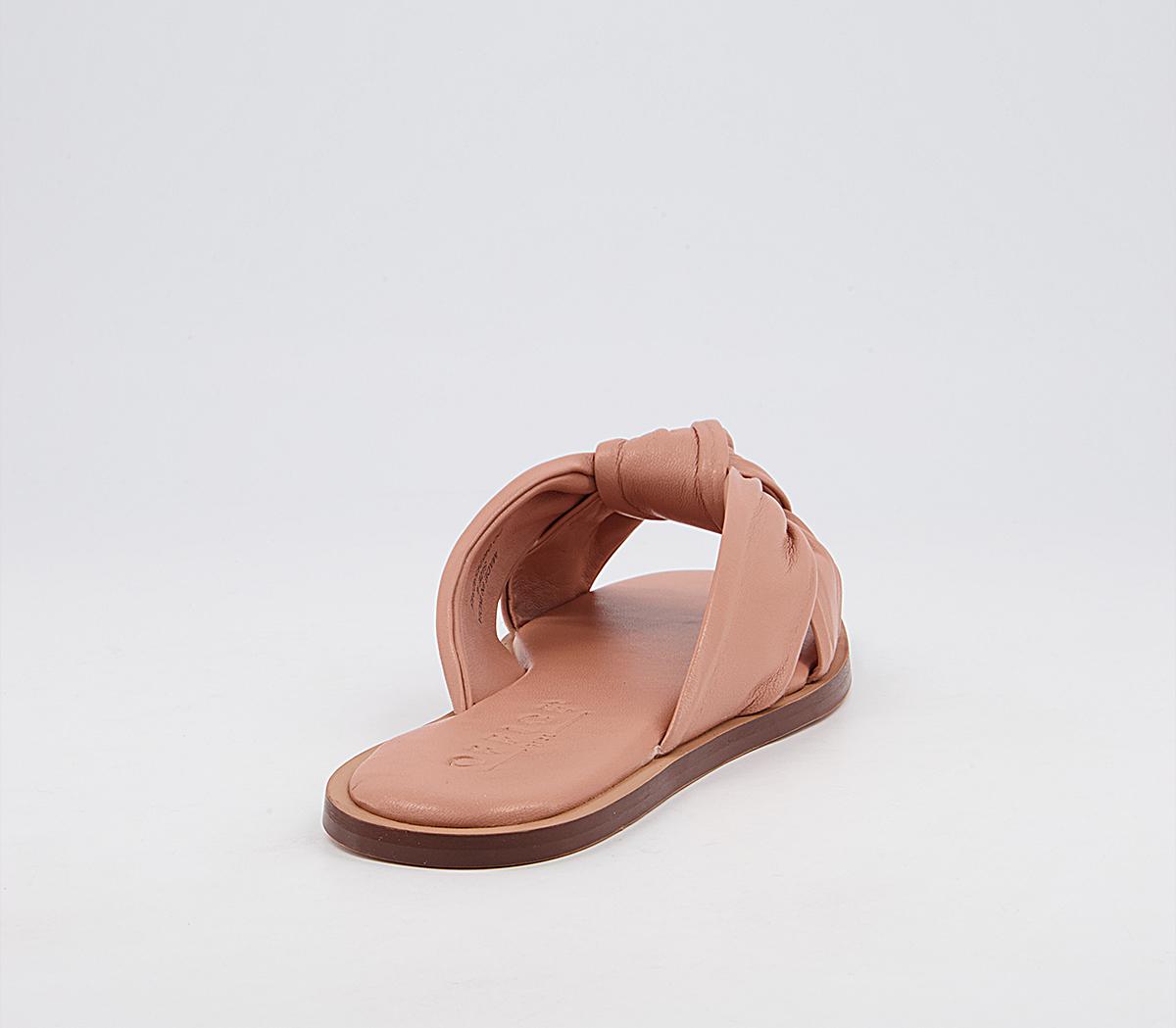 OFFICE Stassy Soft Tubular Mules Pink Leather - Women’s Sandals