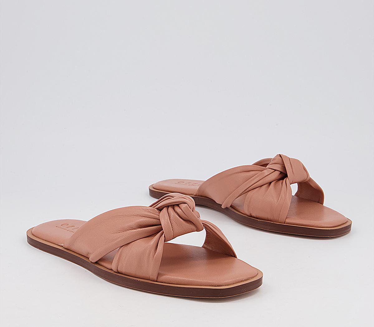 OFFICE Stassy Soft Tubular Mules Pink Leather - Women’s Sandals