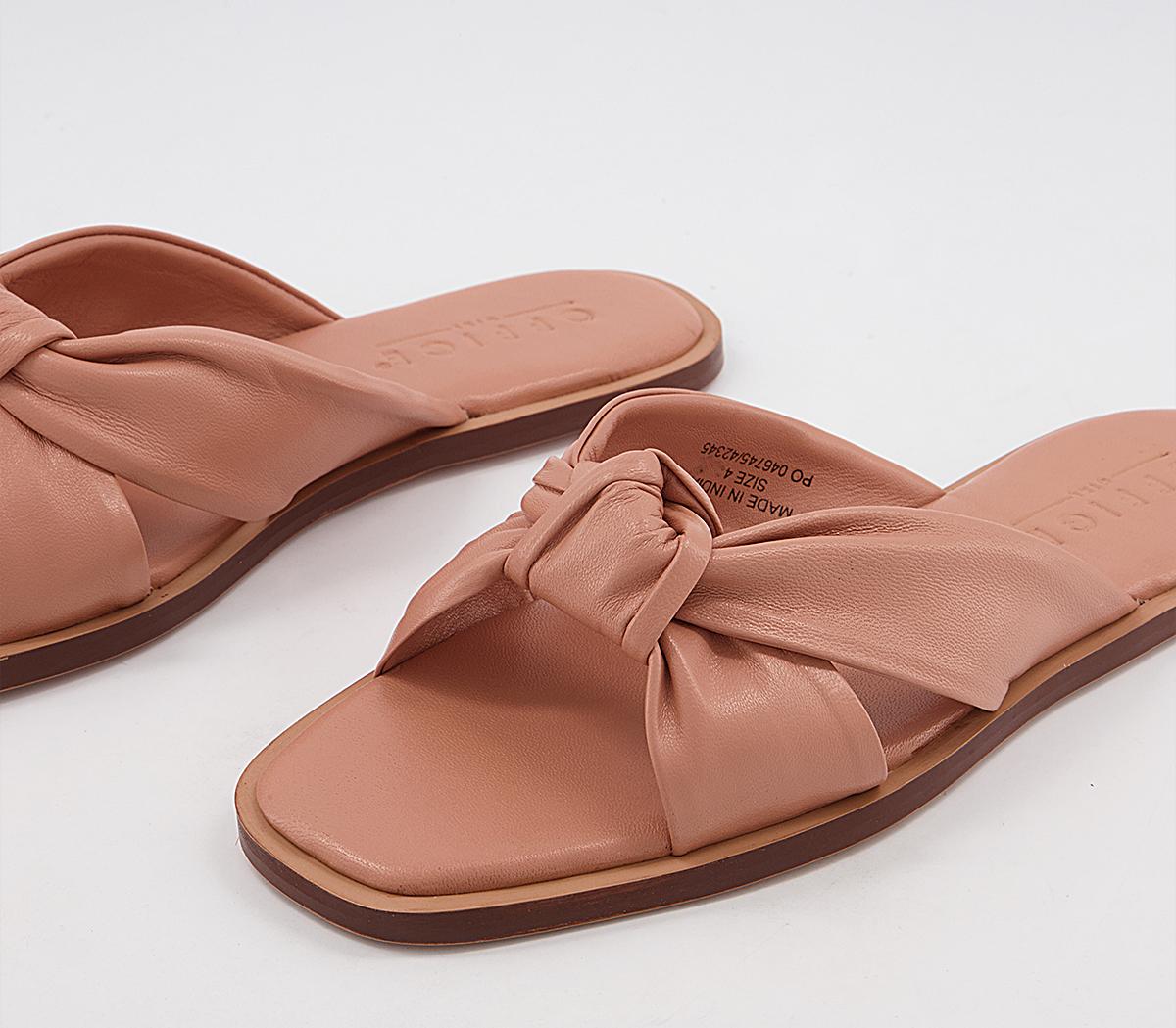 OFFICE Stassy Soft Tubular Mules Pink Leather - Women’s Sandals