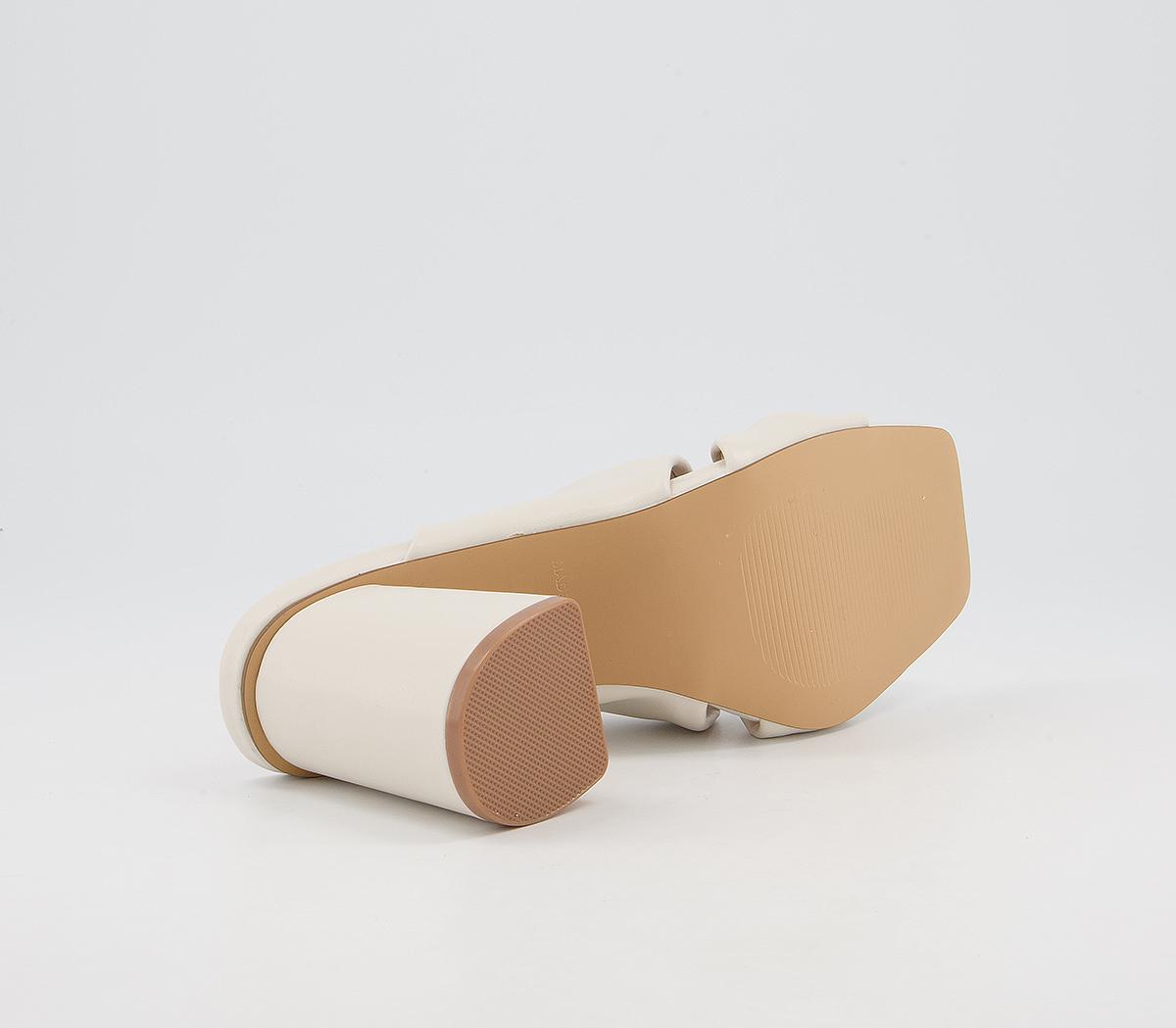 OFFICE Manarola Knotted Mules Cream - Mid Heels