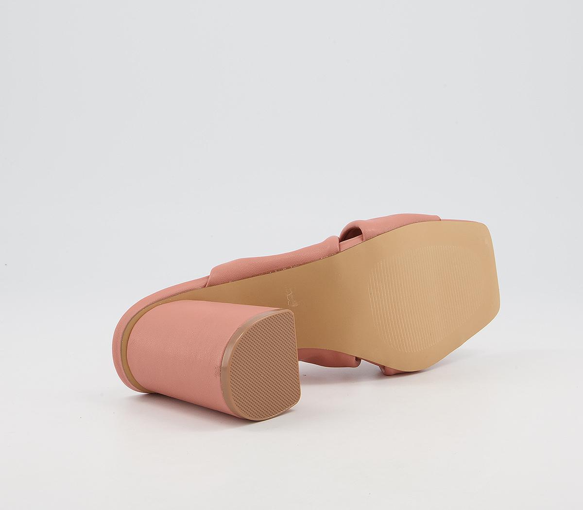 OFFICE Manarola Knotted Mules Pink - Mid Heels