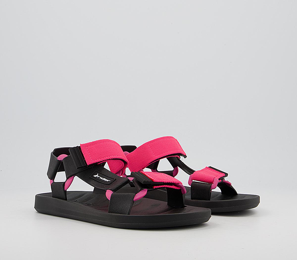 Rider Rider Free Sandals Pink Black - Women's Vegan Shoes