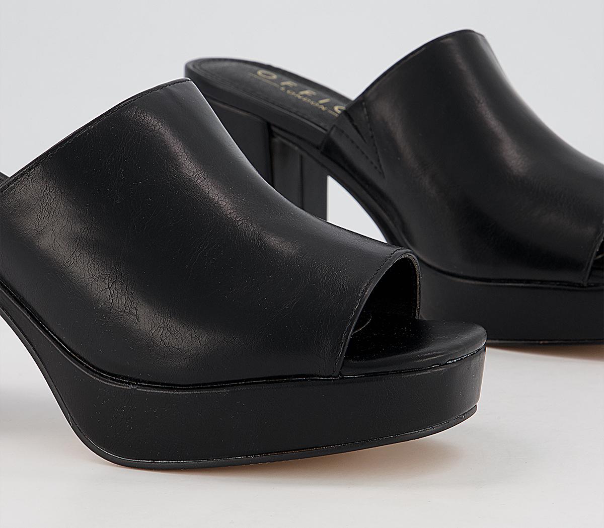 OFFICE Hagen Mule Platform Heels Black - High Heels