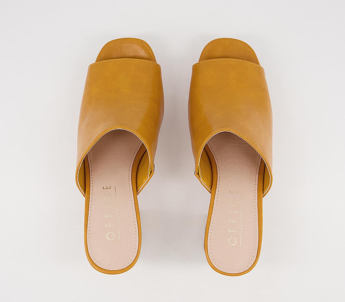 OFFICE Hagen Mule Platform Heels Ochre - High Heels