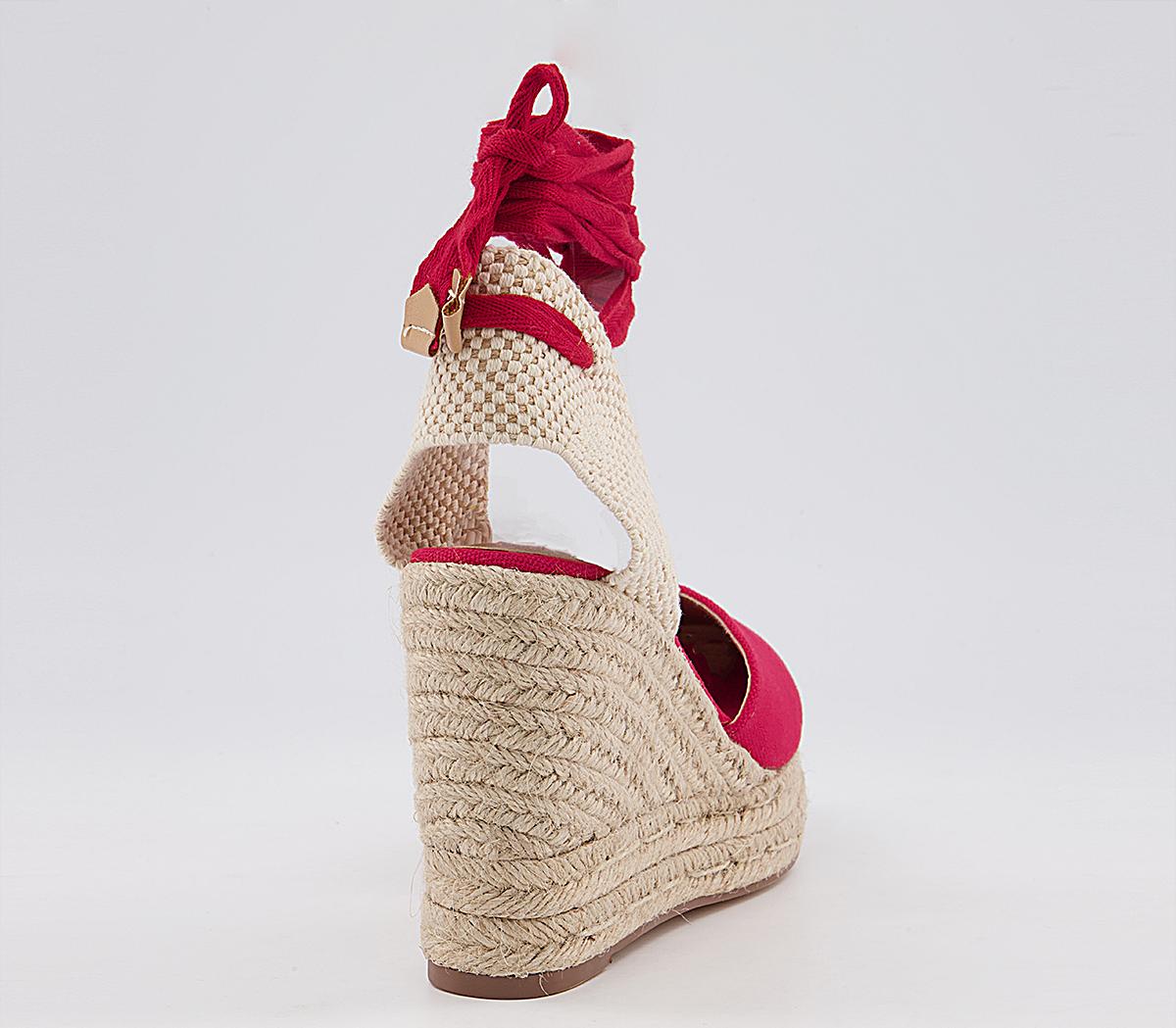 OFFICE Honeytrap Espadrilles Red Canvas - Wedges