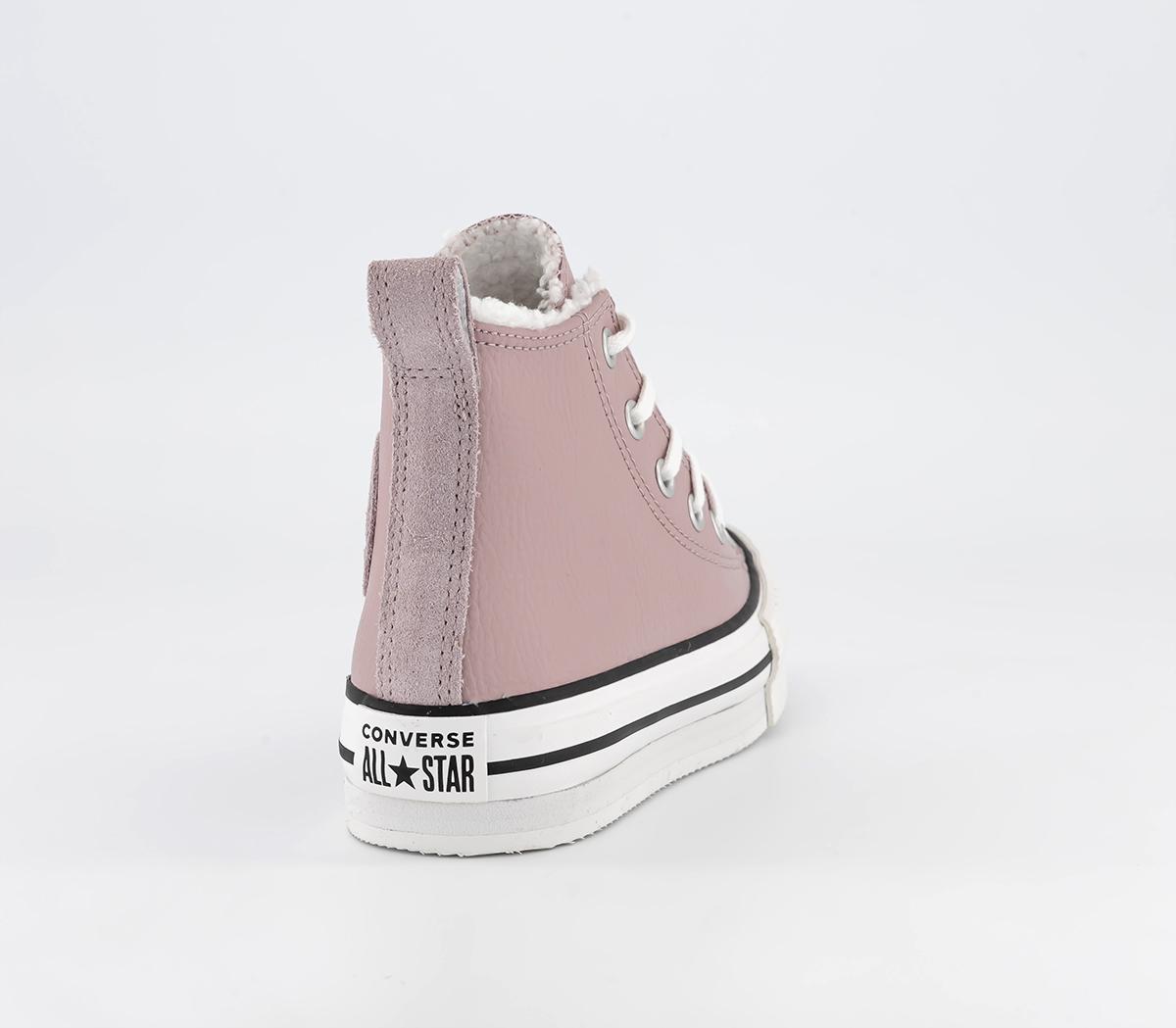 Converse All Star Eva Lift Hi Youth Trainers Stone Mauve Vintage White ...