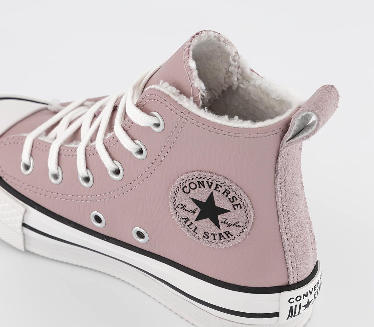 Converse All Star Eva Lift Hi Youth Trainers Stone Mauve Vintage White ...