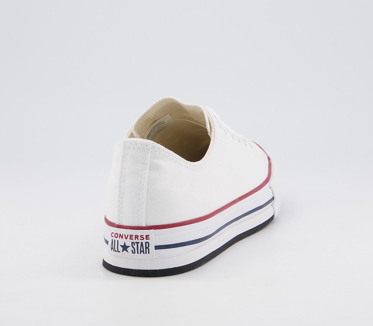 Converse All Star Eva Lift Low Platform Junior Trainers White Garnet ...