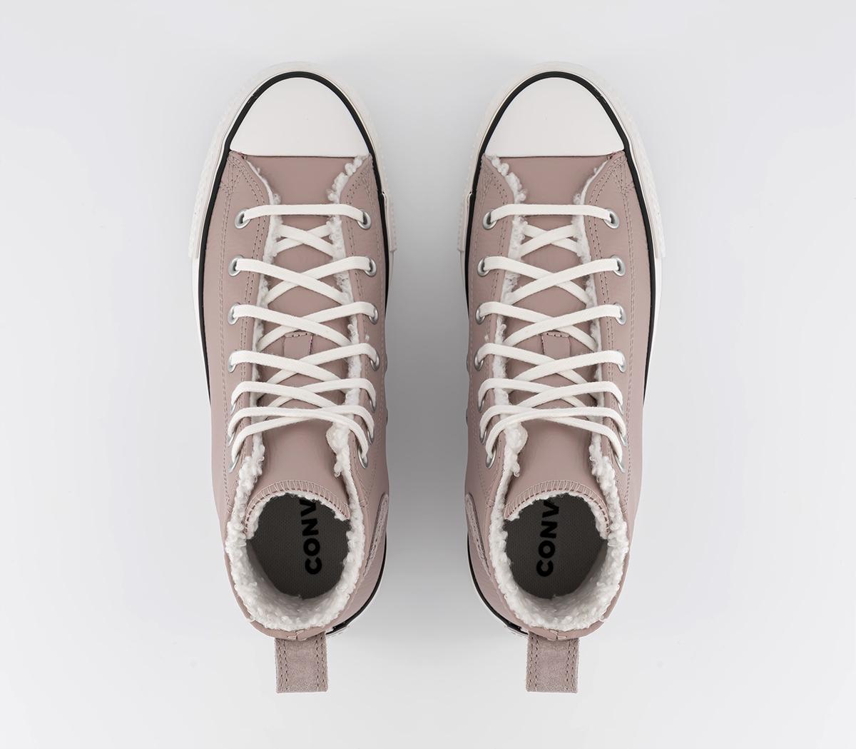 Converse All Star Eva Lift Hi Jnr Trainers Stone Mauve Vintage White ...