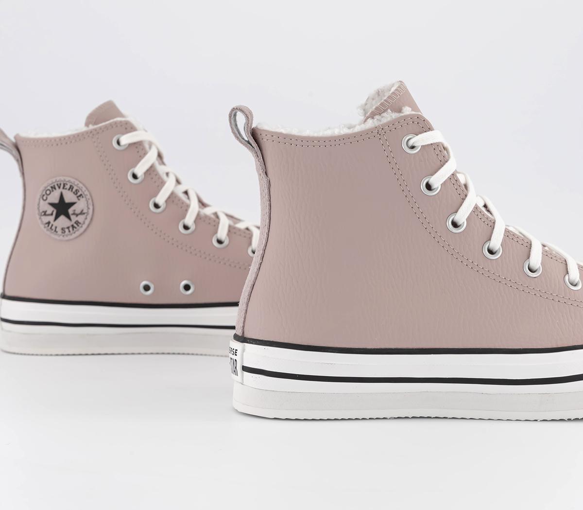 Converse All Star Eva Lift Hi Jnr Trainers Stone Mauve Vintage White ...