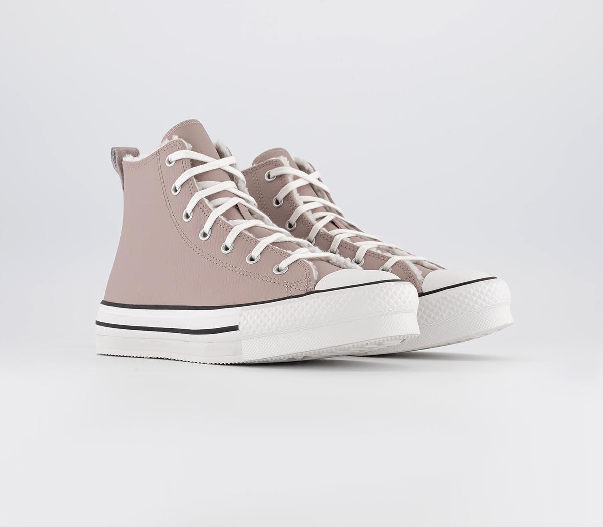 Converse All Star Eva Lift Hi Jnr Trainers Stone Mauve Vintage White ...