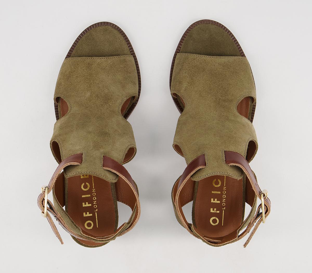OFFICE Middelburg Covered Sandals Fatigue Suede - Mid Heels