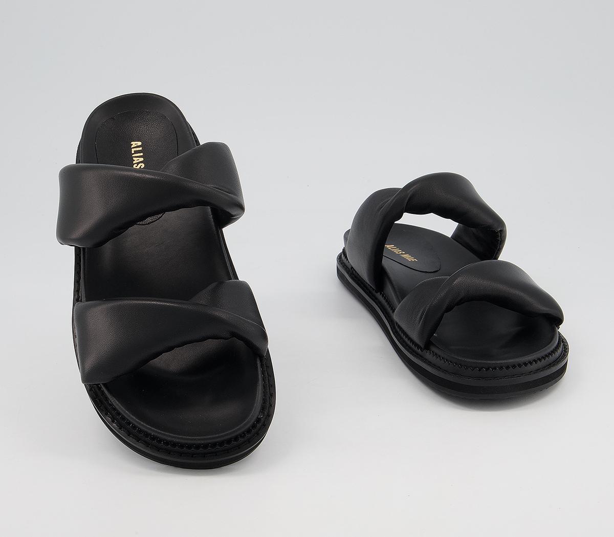 Alias Mae Paris Two Strap Slides Black - Women’s Sliders