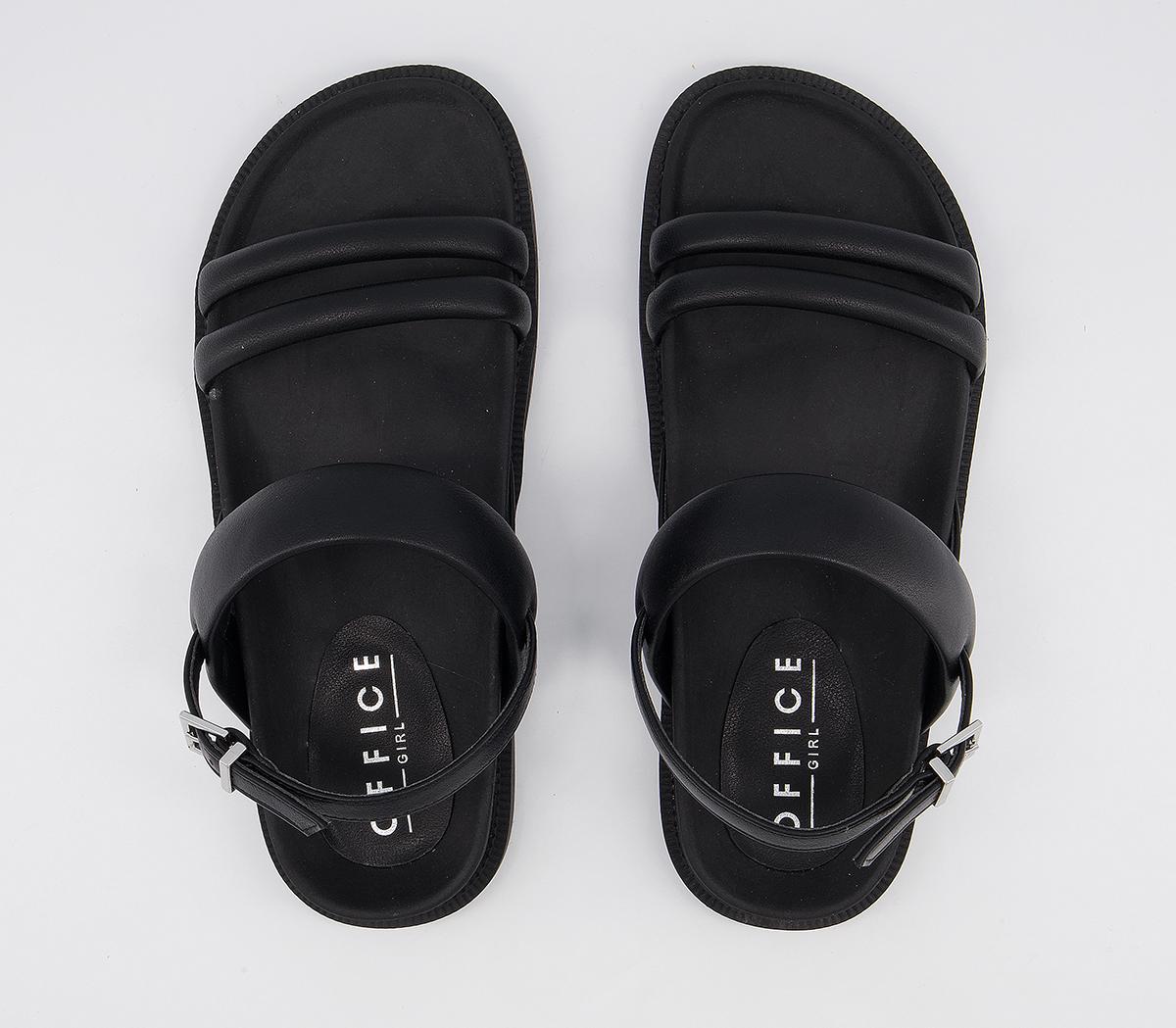 OFFICE Skinny Two Part Footbed Sandals Black - Women’s Sandals
