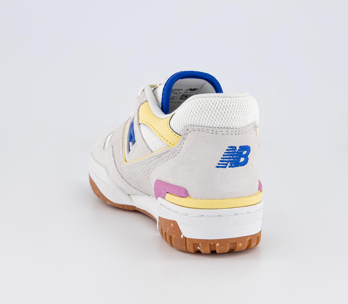 New Balance BB550 Trainers Cream Navy Yellow Pink White Gum - Women's ...