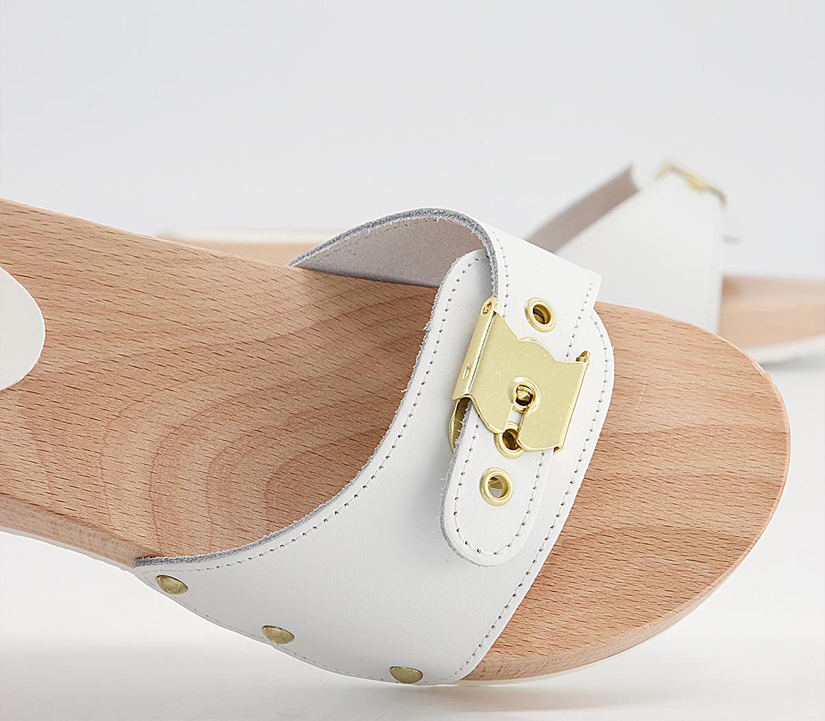 OFFICE Specific Buckle Clog Sandals Off White Leather - Women’s Sandals