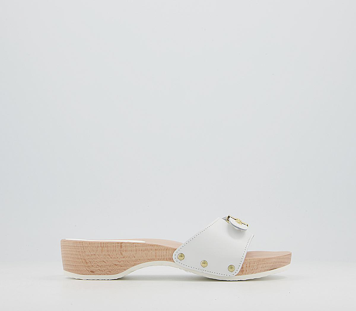 OFFICE Specific Buckle Clog Sandals Off White Leather - Women’s Sandals