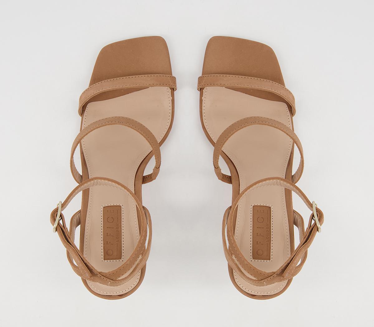OFFICE Marching Band Strappy Stilettos Beige Nubuck - Mid Heels