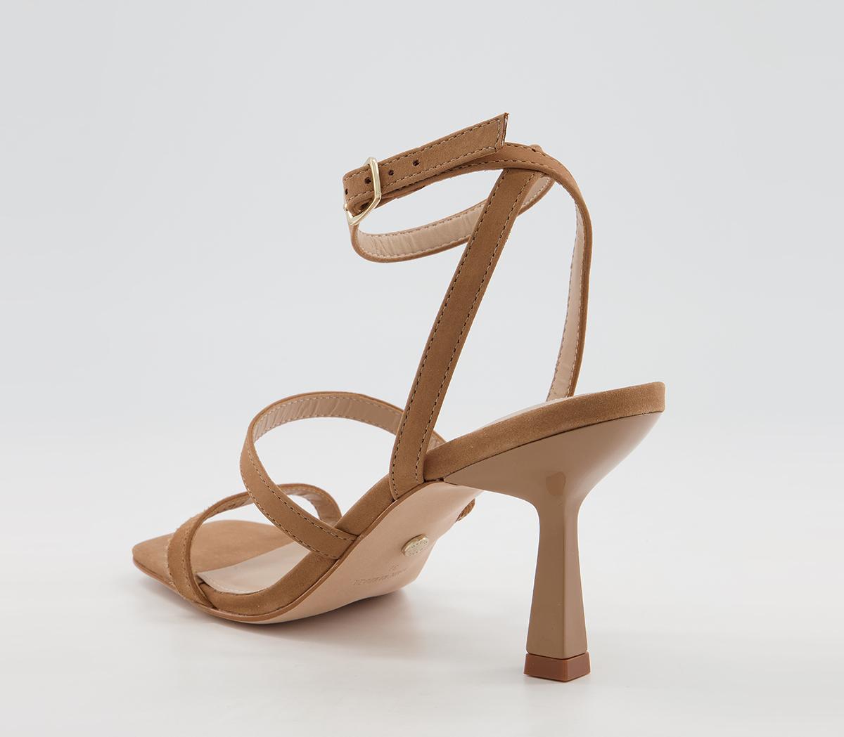 OFFICE Marching Band Strappy Stilettos Beige Nubuck - Mid Heels