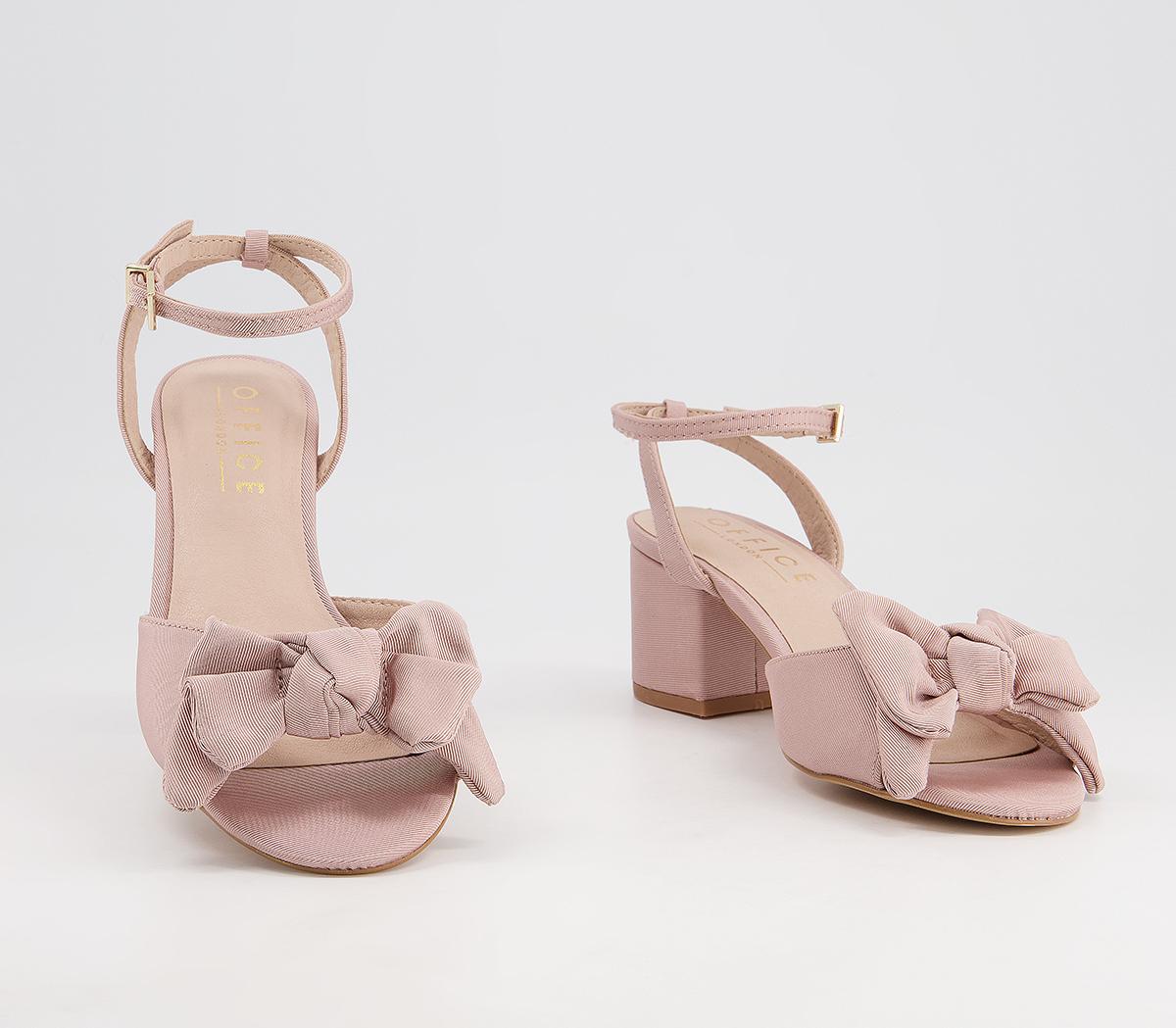 OFFICE Maybe-baby Bow Block Heels Pink - Mid Heels