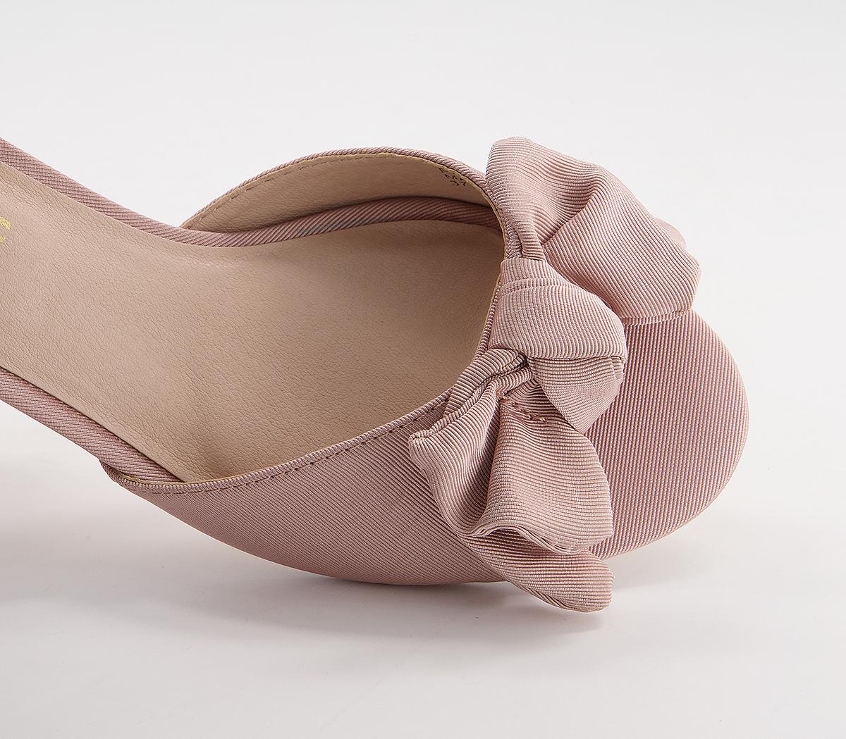 OFFICE Maybe-baby Bow Block Heels Pink - Mid Heels