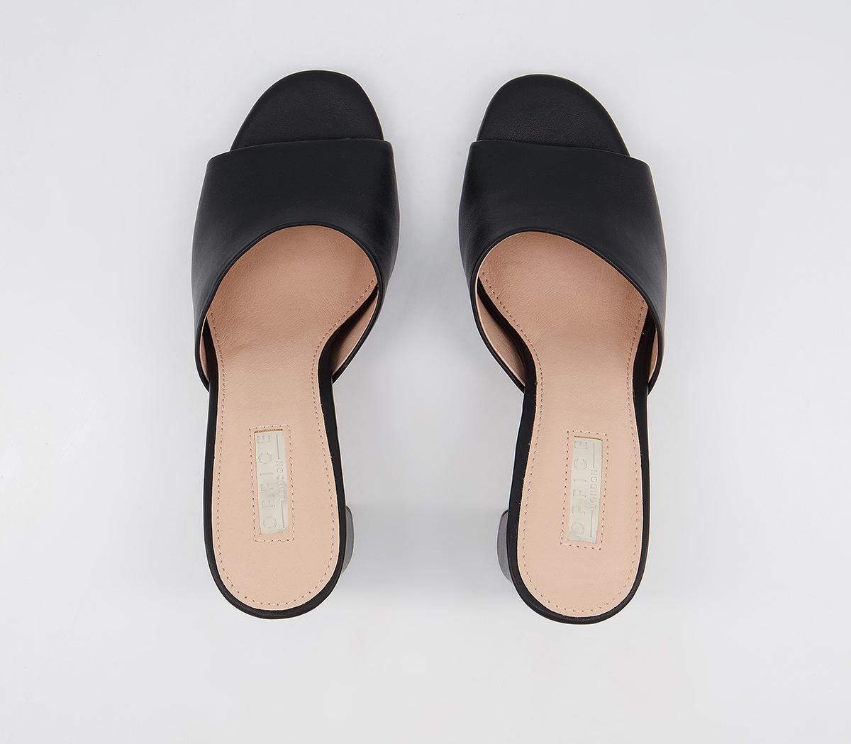 OFFICE Malla Easy Slip On Mid Heel Mules Black - Mules