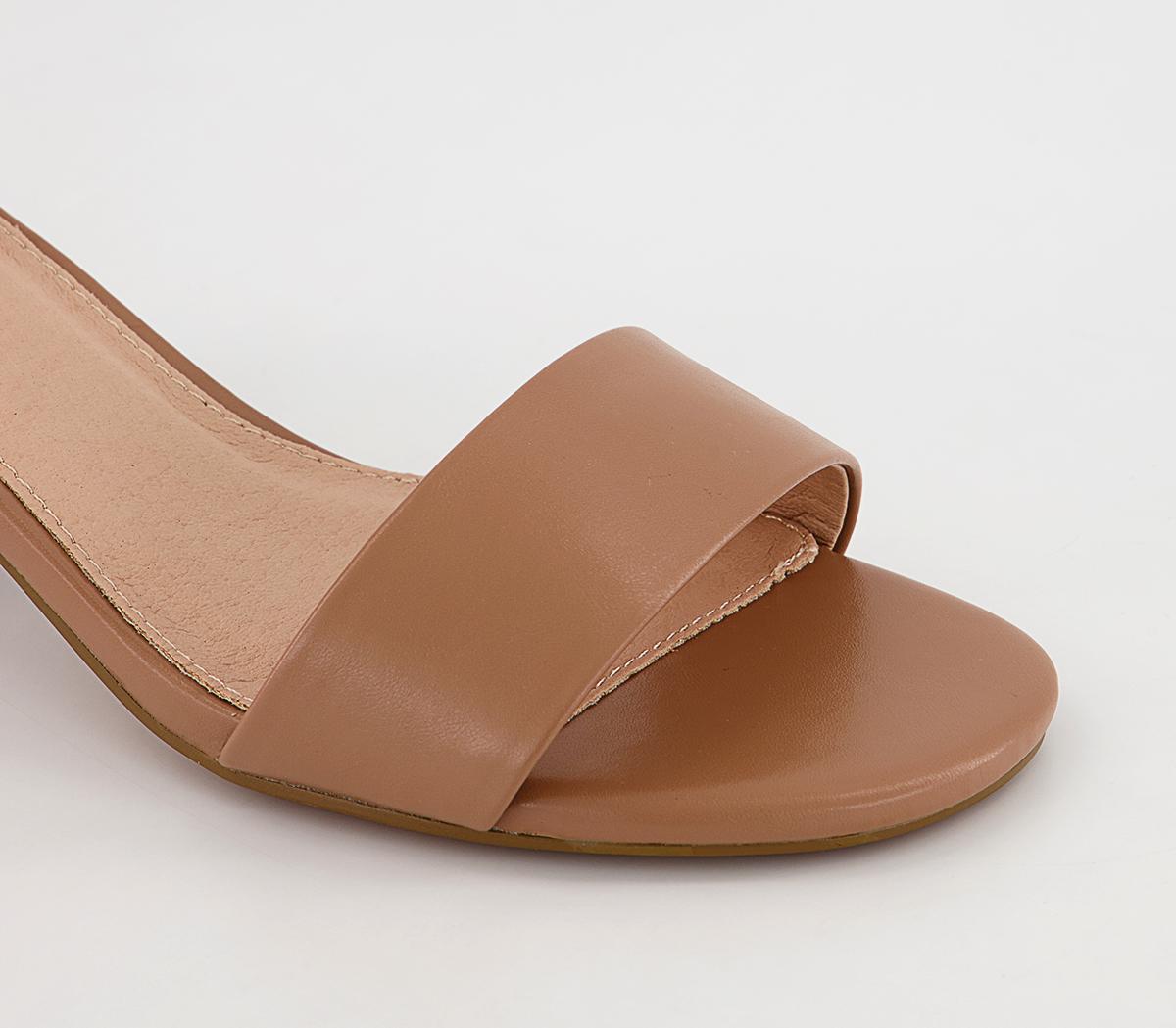 OFFICE Minimum Effort Two Part Low Block Heels Beige - Mid Heels