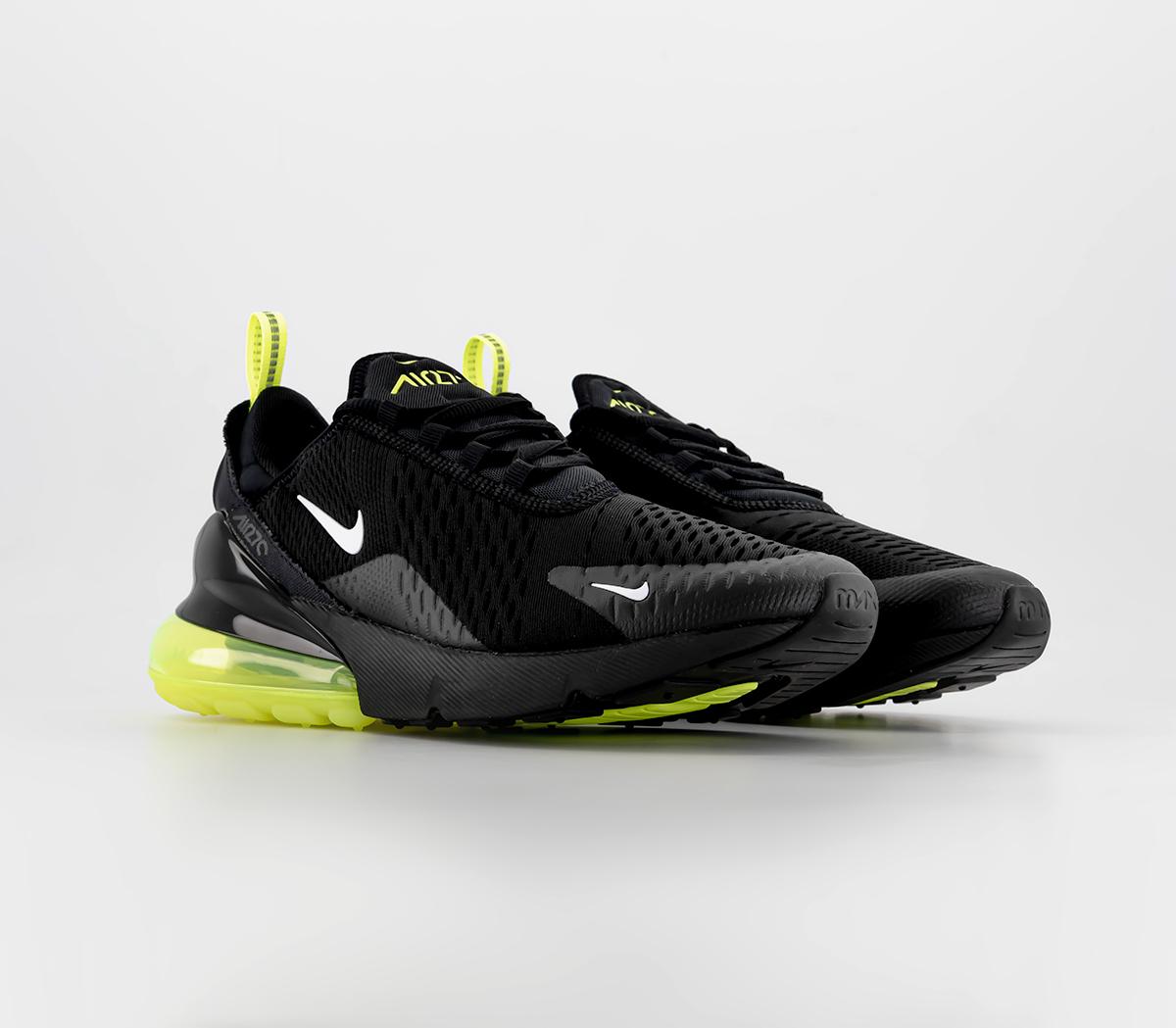 Nike Air Max 270 Trainers Black White Volt Reflect Silver White - Men's ...